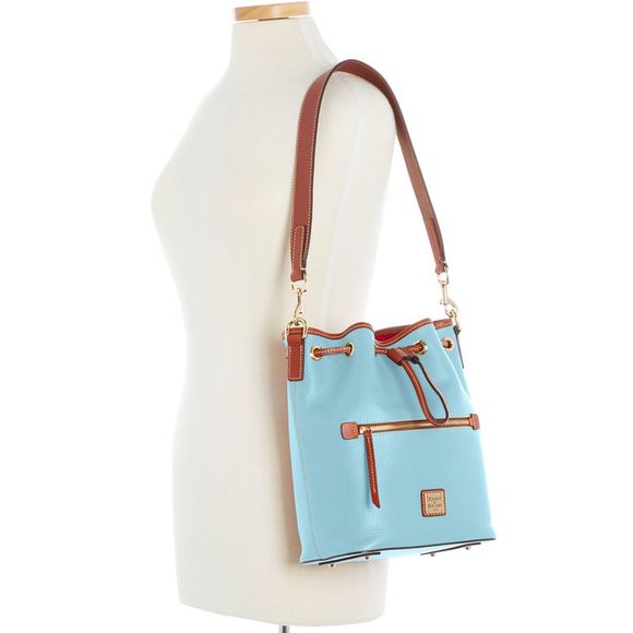 Dooney & Bourke | Bags | Dooney Bourke Pebble Grain Drawstring Shoulder ...